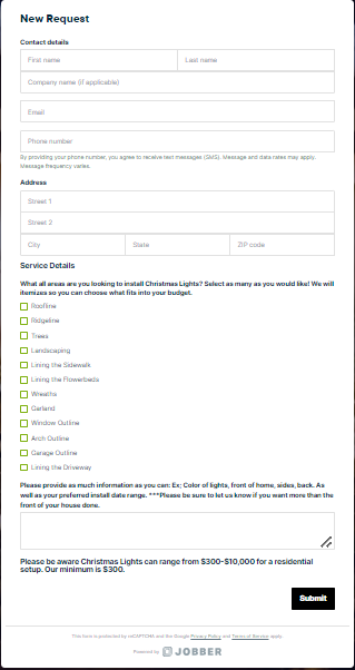 Sample Job Intake Form – Lets Get Lit Supply